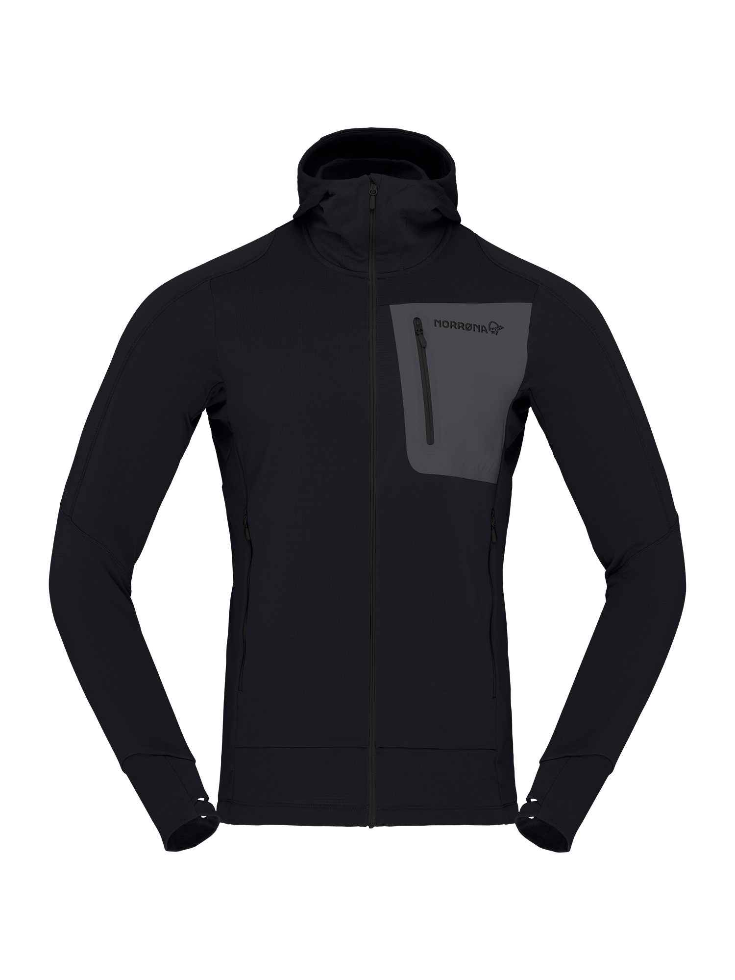 Norrona Falketind Power Grid Hood Miesten Fleecetakki k slompolo Norrona Falketind Power Grid Hood Miesten Fleecetakki k slompolo